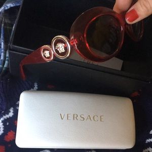 Versace | Accessories | Red Medusa Versace Glasses | Poshmark
